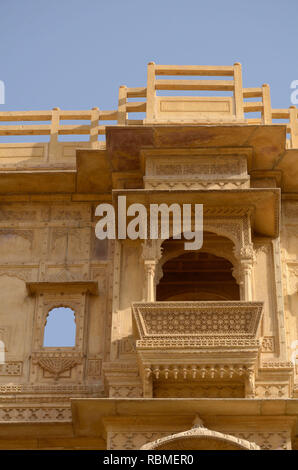 Balcony windows of Patwon Ki Haveli Jaisalmer Rajasthan India Stock ...