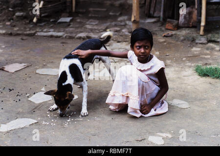 Hansda girl weds Bachan dog, Chinsurah, West Bengal, India, Asia Stock ...