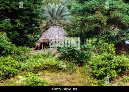 Thatched hut, Papi Hills tour, Andhra Pradesh, India, Asia Stock Photo ...