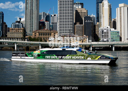 CityCat ferry boat on Brisbane River, Brisbane City, Brisbane Stock ...
