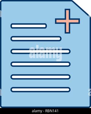 Medical Report outline / line flat vector icon - mobile application or ...