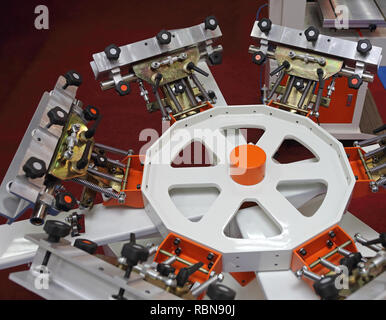 Screen Print Rotating Carousel Automated Machine Stock Photo - Alamy