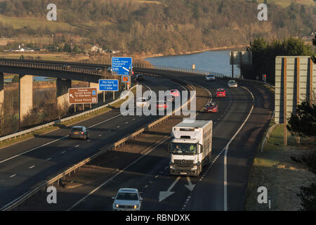 Friarton bridge, at Perth, is a major element of the motorway network ...
