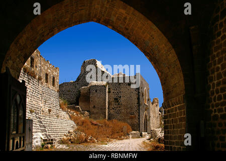 Chapel, The Margat castle of the crusaders, entrance gate. Marqab ...