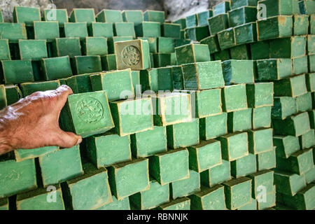 Traditional handmade soap, Aleppo. Syria, Middle East Stock Photo - Alamy