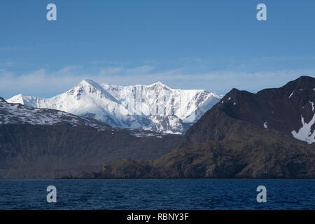 South Georgia. View of South Georgia's highest peak, Mount Paget, from ...