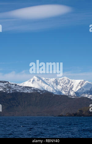 South Georgia. View of South Georgia's highest peak, Mount Paget, from ...