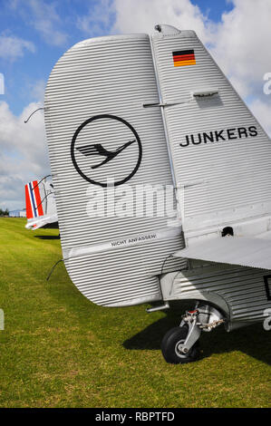 A Junkers Ju 52, a German trimotor aircraft manufactured from 1931 to ...