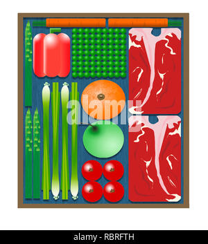 Here is an illustration of pre-packaged cook at home meal kits that are ...