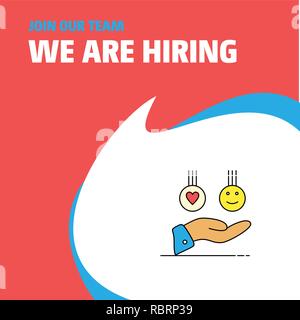 Join Our Team. Busienss Company Smiley emoji We Are Hiring Poster ...