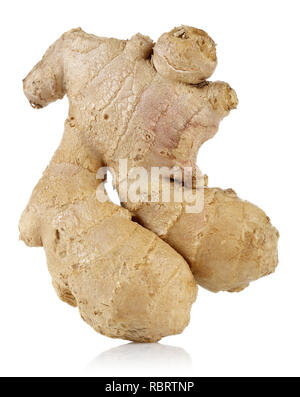 ginger root with human shape isolated on white background Stock Photo ...