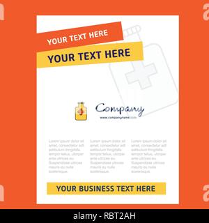 Medicine Jar Company Brochure Title Page Design. Company Profile 