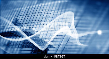 Wireless technologies and business city. Mixed media Stock Photo - Alamy