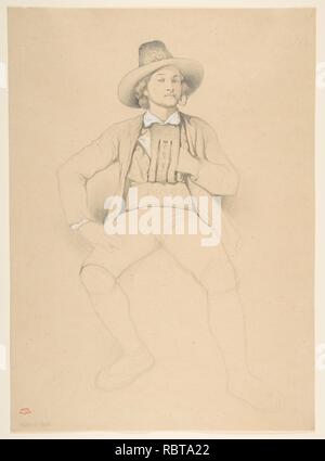 A Man in Tyrolean Costume, Seated, Smoking a Pipe Stock Photo - Alamy