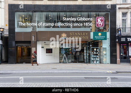 The exterior of Stanley Gibbons, The Strand, London, WC2, UK Stock ...
