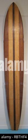 'Hot curl' surfboard, redwood and balsa wood, made in Hawaii Stock ...