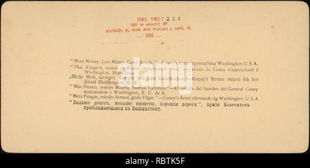 [Pair of Stereograph Views of General Jacob S. Coxey's Army of the ...