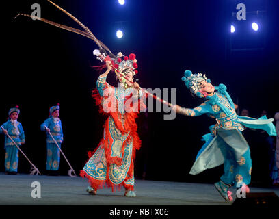 Huainan, Huainan, China. 12th Jan, 2019. Huainan, CHINA-People enjoy ...