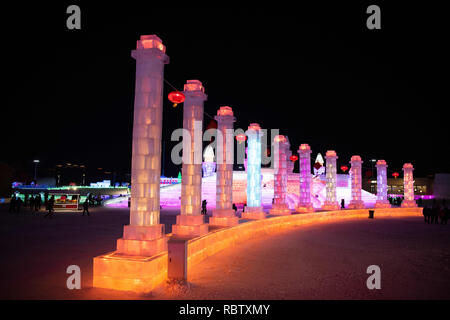 Harbin, Harbin, China. 12th Jan, 2019. Harbin, CHINA-Ice sculptures at ...