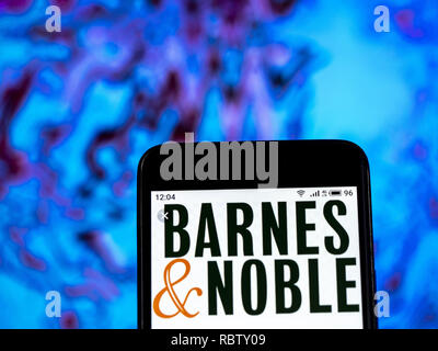 Barnes & Noble company logo seen displayed on smart phone Stock Photo ...