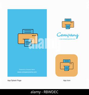 Printer Company Logo App Icon and Splash Page Design. Creative Business ...