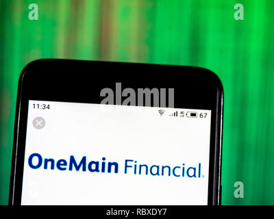 OneMain Financial Company logo seen displayed on smart phone Stock ...
