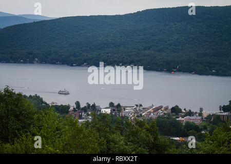 A view of Lake George from Prospect Mountain, a scenic overlook ...