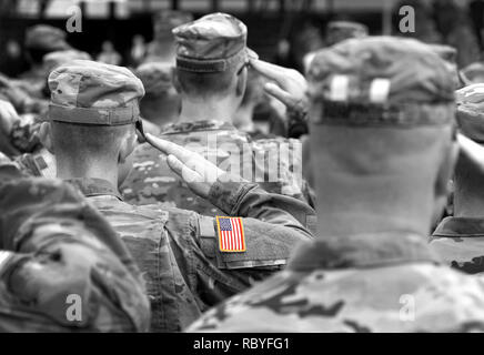 US soldier salute. US army. US troops Stock Photo - Alamy