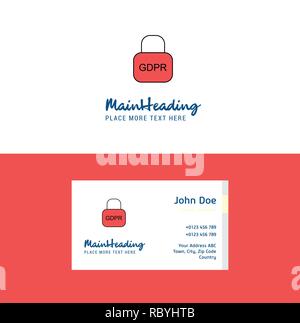 Flat Locked Logo and Visiting Card Template. Busienss Concept Logo ...