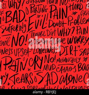 Vector seamless pattern with bad words Stock Vector Image & Art - Alamy