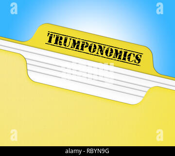 Trumponomics Or Trump Economics Usa Government Finance Failure . Stock ...