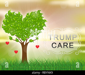 Trumpcare Or Trump Care Health Repeal Of Obamacare. Medical Healthcare ...