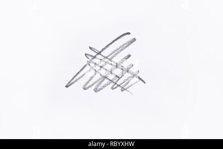 multiple linear pencil scratches on blank paper surface Stock Photo - Alamy