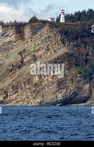 Cliffs at Cape Gaspé in Forillon National Park on the Gaspé Peninsula ...