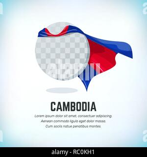 National flag of Cambodia that can be used for celebrating national ...