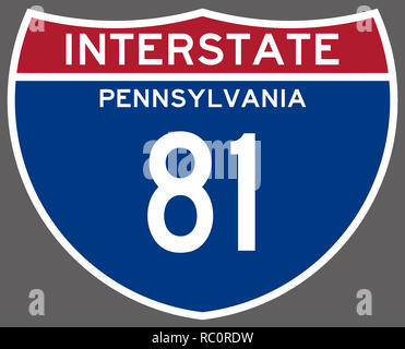 interstate 81 pennsylvania sign highway route american usa transport ...