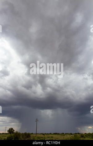 Thunderstorm with rain microburst over the desert in Arizona, United ...