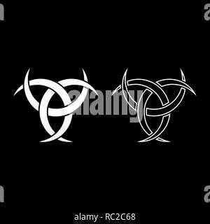 Horn Odin Triple horn of Odin icon set white color vector illustration ...