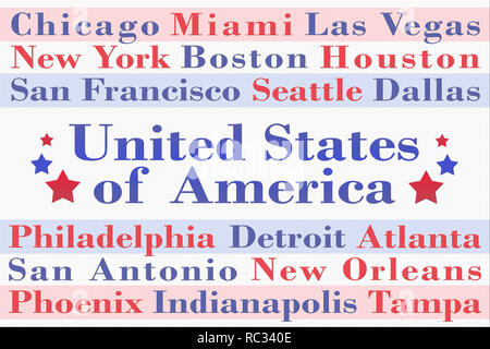 united states of america word Stock Vector Art & Illustration, Vector ...