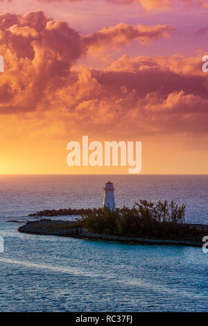 Light House in Port Of Nassau Bahamas Stock Photo - Alamy