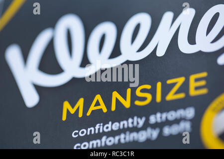 A packet of Kleenex Mansize tissues. England UK GB Stock Photo - Alamy
