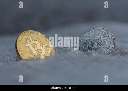Ethereum fork - Crypto currency coin Stock Photo - Alamy