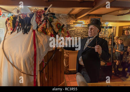 Llangynwyd, Wales, UK. 13th January 2019. The Old New Year ( Yr Hen ...