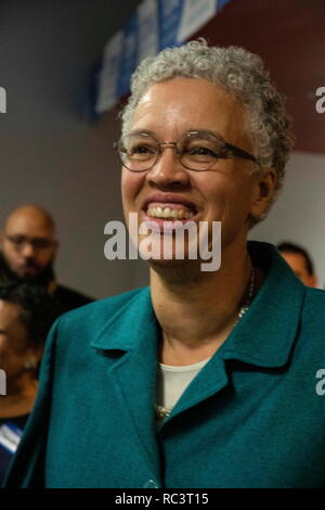 Chicago mayoral candidate Cook County Commissioner Brandon Johnson ...