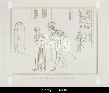 Illustration at Goethe's Faust, Moritz Retzsch, 1828 print paper ...