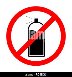 No graffiti symbol No aerosol spray sign, No alcohol sign vector ...