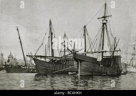 Replica of 15th Century ship in Bartolomeu Dias Museum, Mossel Bay ...