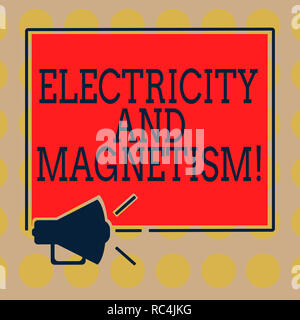 Word writing text Electricity And Magnetism. Business concept for ...