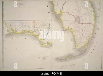 Florida. The American Atlas; exhibiting the Post Offices, P ...