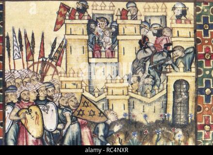 Iberian Peninsula. Castilian Soldiers. Medieval period. Engraving after ...